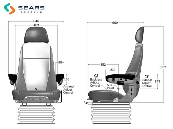 Sears Seating Wheel Loader Seat | Caterpillar Wheel Loaders ...